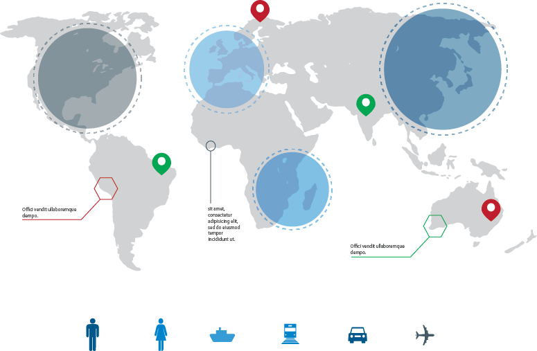 Download Global Layout - World Map With Location Points PNG Image with ...