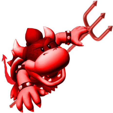 Download Koopa Devil Kid With Trident - Mario Bros Koopa Kid PNG Image ...
