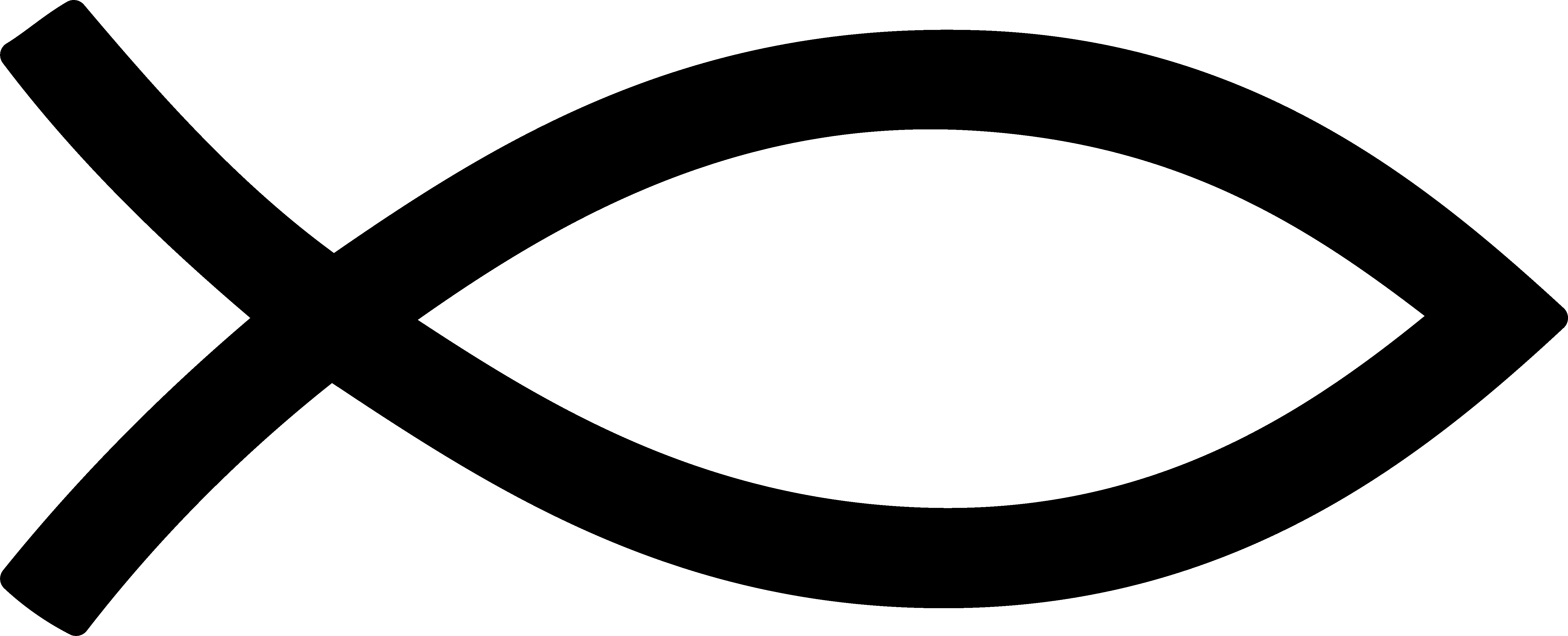 Black Christian Fish Symbol - Ichthys - Free Transparent PNG Download ...