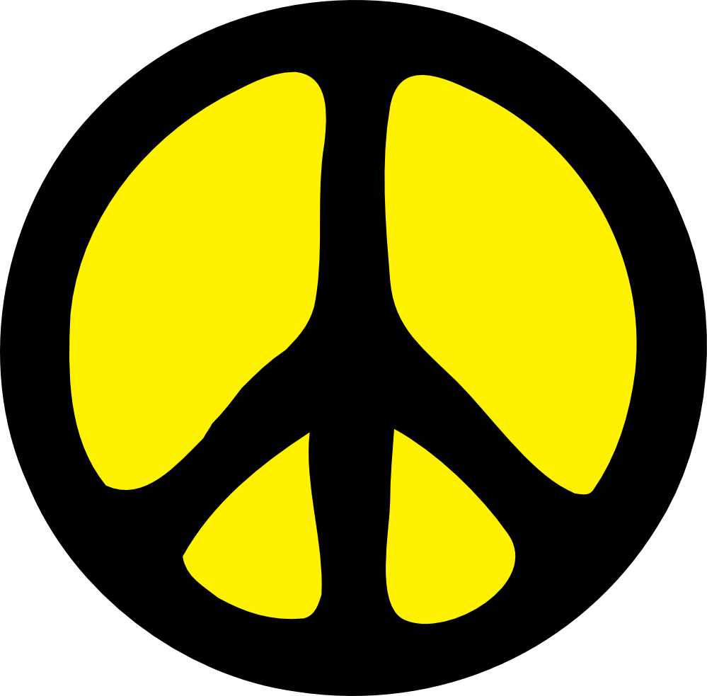 Download Peace Symbol Clipart - Peace Sign Transparent Yellow PNG Image ...