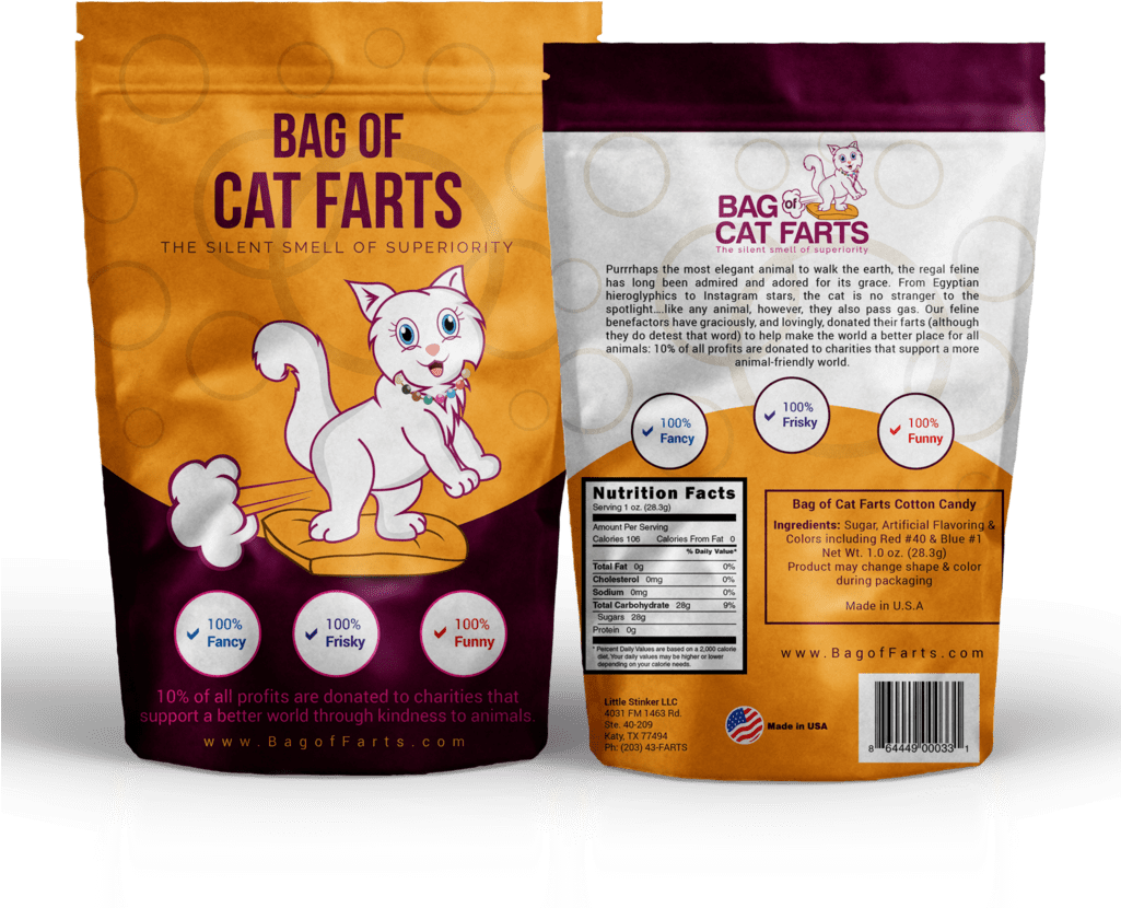 Download The Purrrrfect Gift For Cat Lovers - Bag By Bag Of Farts - Bag ...