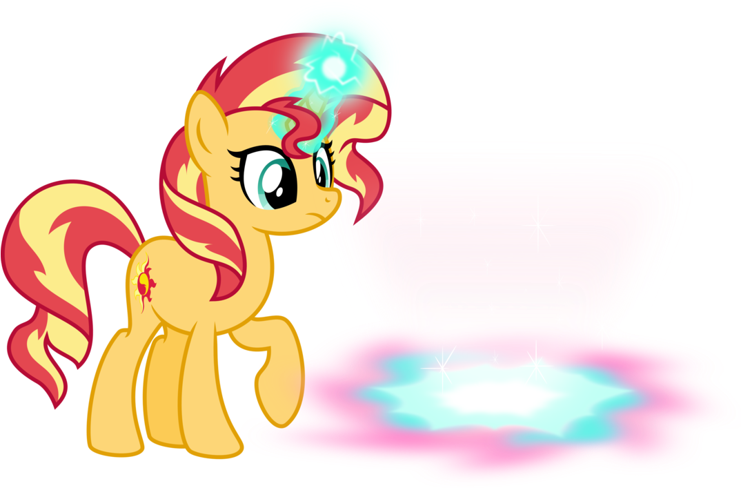 Download Clip Art Free Portal Vector Magic - Sunset Shimmer Pony Happy ...