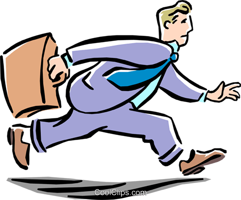 Download Man Running To Work Royalty Free Vector Clip Art Illustration ...