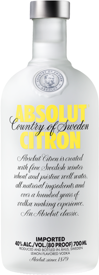 Download $42 - - Absolut Citron Vodka 700ml PNG Image with No ...