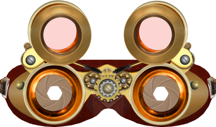 Download Download Free High-quality - Steampunk Goggles Front View PNG ...