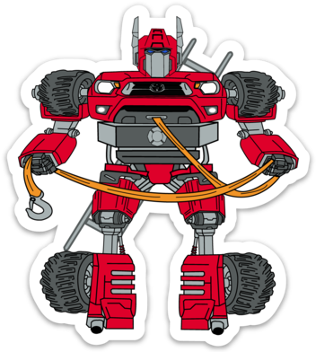 Transformer Tacoma Sticker - Sticker Transformer Png - Free Transparent ...