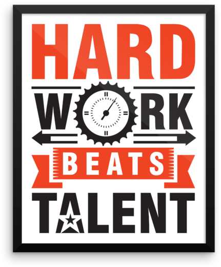 Download "hard Work Beats Talent" Framed Poster - Hard Work Beats ...