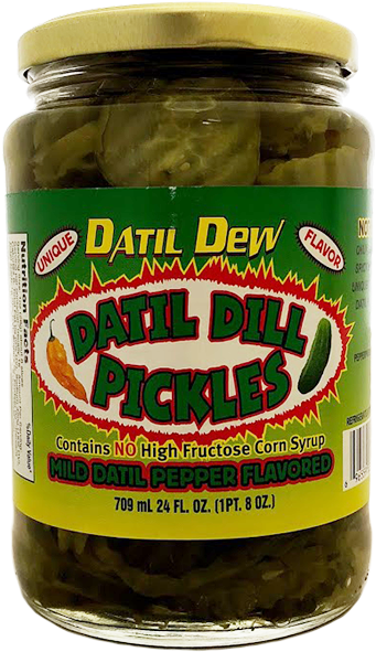 Download Datil Dew Mild Datil Pickles 24oz - Pickled Cucumber PNG Image ...