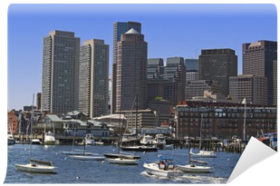 Download The Boston Skyline And Boston Harbor Wall Mural • Pixers ...