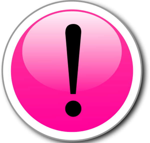 Pink Clipart Exclamation Mark - Circle - Free Transparent PNG Download ...