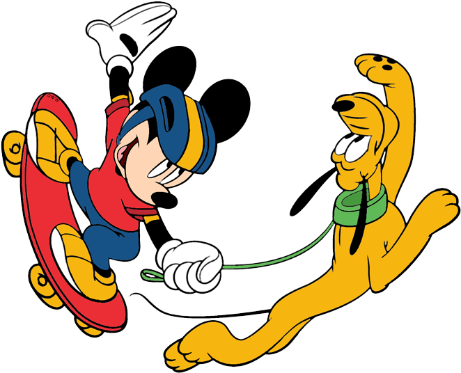 Skateboarding Clipart Mickey Mouse Clubhouse - Mickey Mouse - Free ...