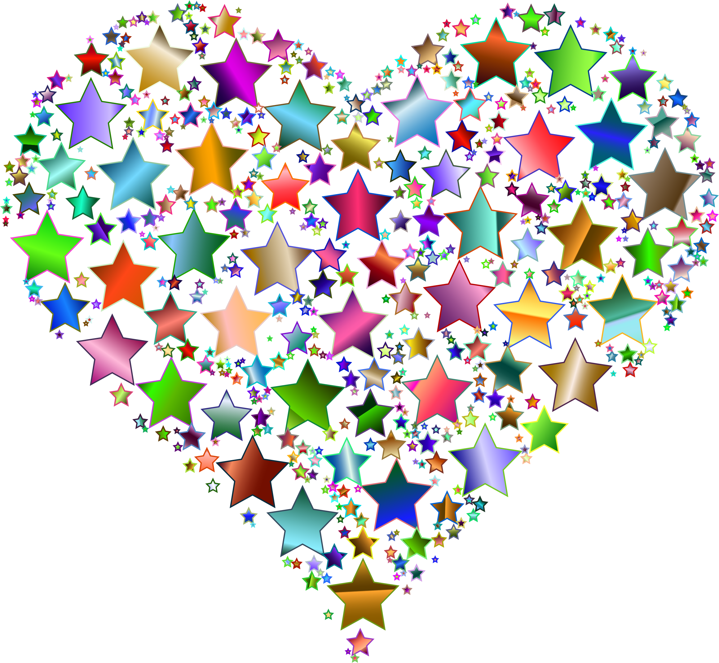 This Free Icons Png Design Of Colorful Heart Stars - Free Transparent ...