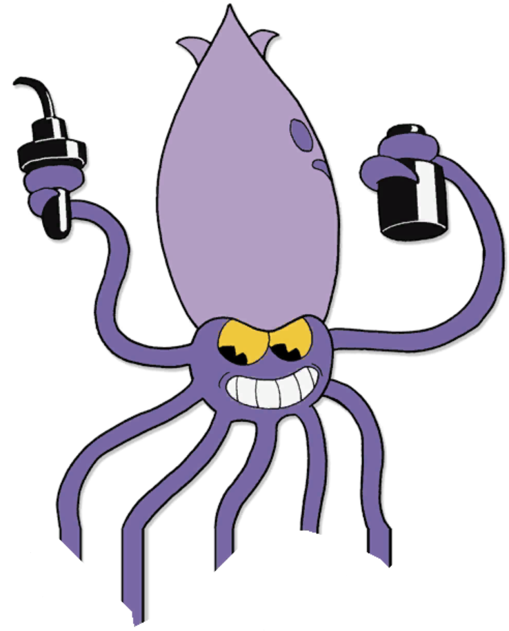 Download Squid - Cuphead Captain Brineybeard Squid PNG Image with No ...