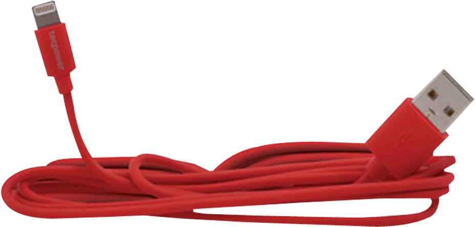 Download Tecpower Mfi Lightning Cable 3m Red - Networking Cables PNG ...