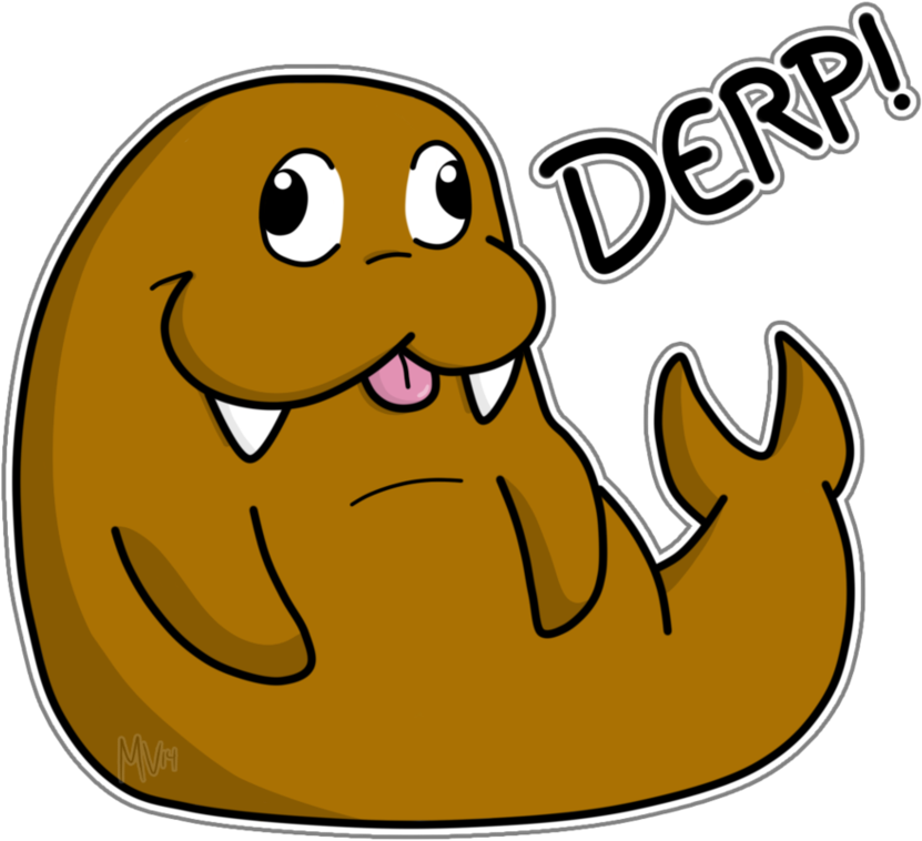 Download Walrus Derp By Cartcoon On Deviantart - Derp Cartoon PNG Image ...