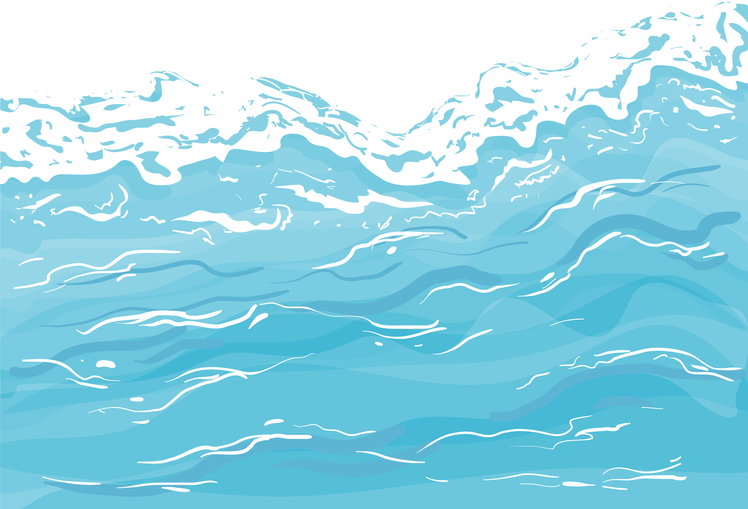 Cartoon Lake Water Spray - Ocean Cartoon Transparent - Free Transparent ...