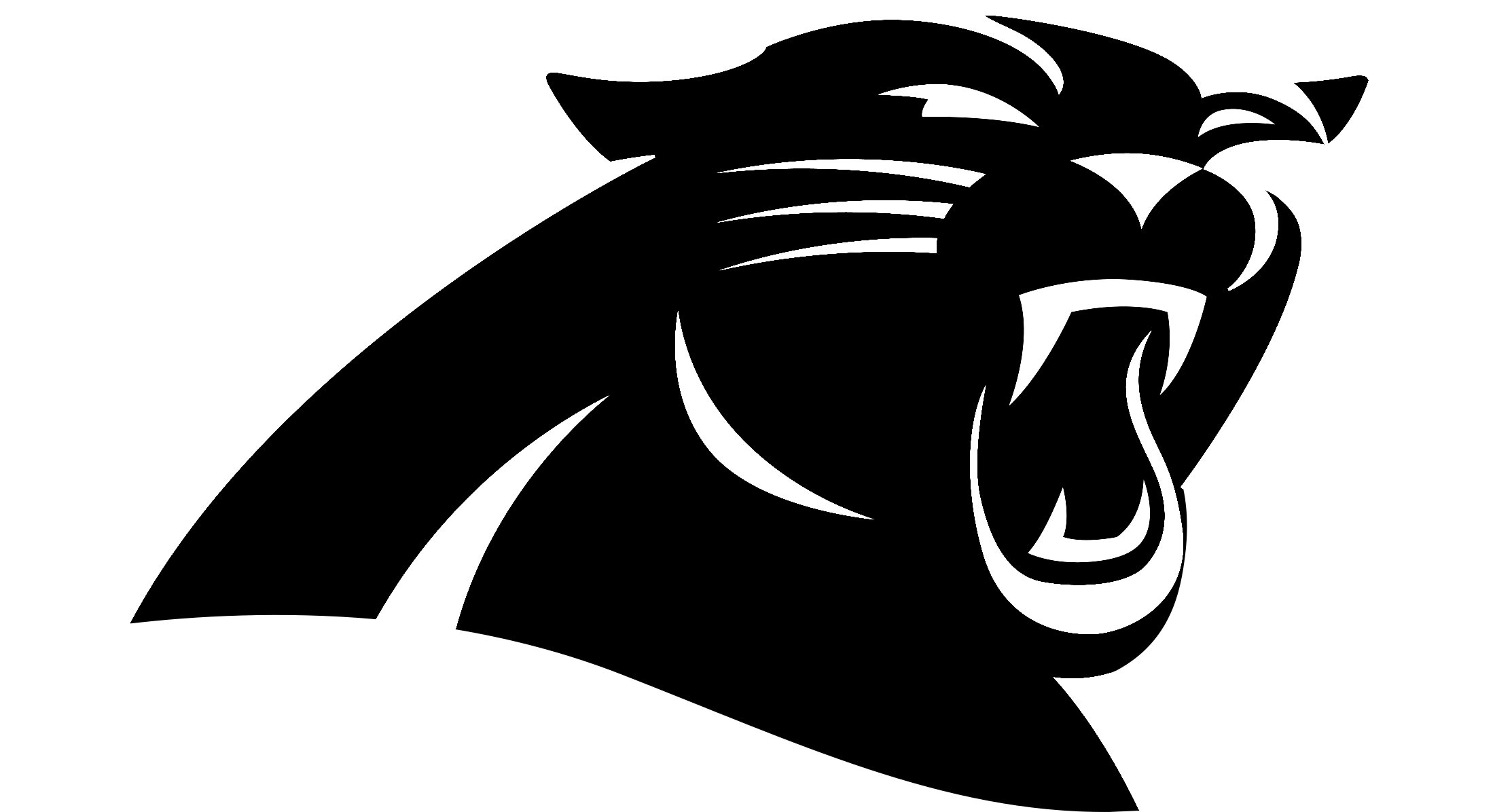 Panther Drawing Logo - Carolina Panthers Logo Black And White - Free ...