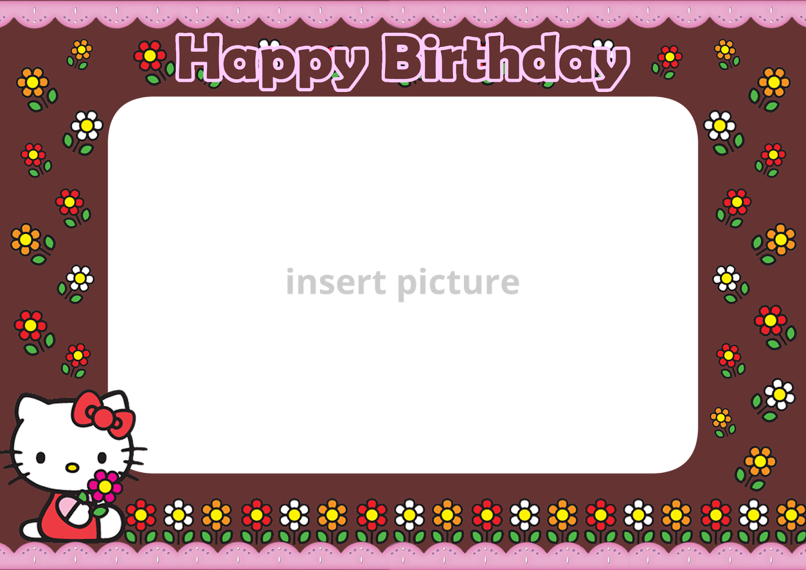 Download Free Printable Hello Kitty Png Frame - Hello Kitty - Free ...