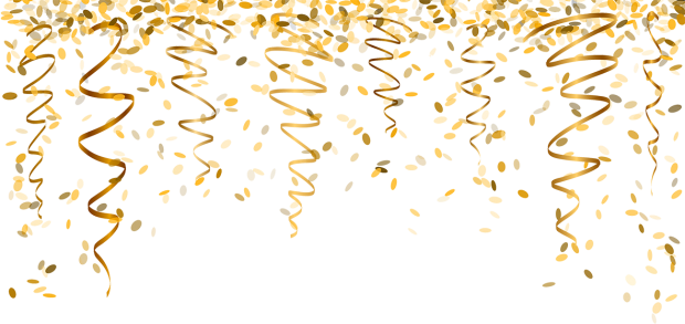 Gold Streamers Png