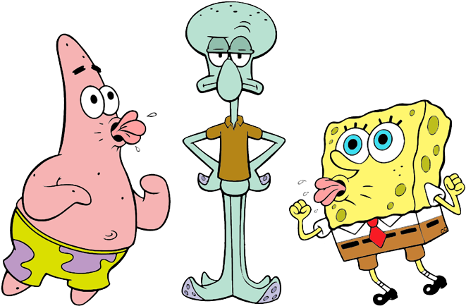 Spongebob Vs Patrick Vs Squidward