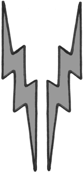 Download Silver/grey Lightning Bolts 10″ Embroidered Reflective ...