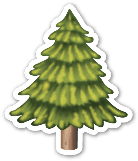 Download Evergreen Tree - Tree Emoji No Background PNG Image with No ...