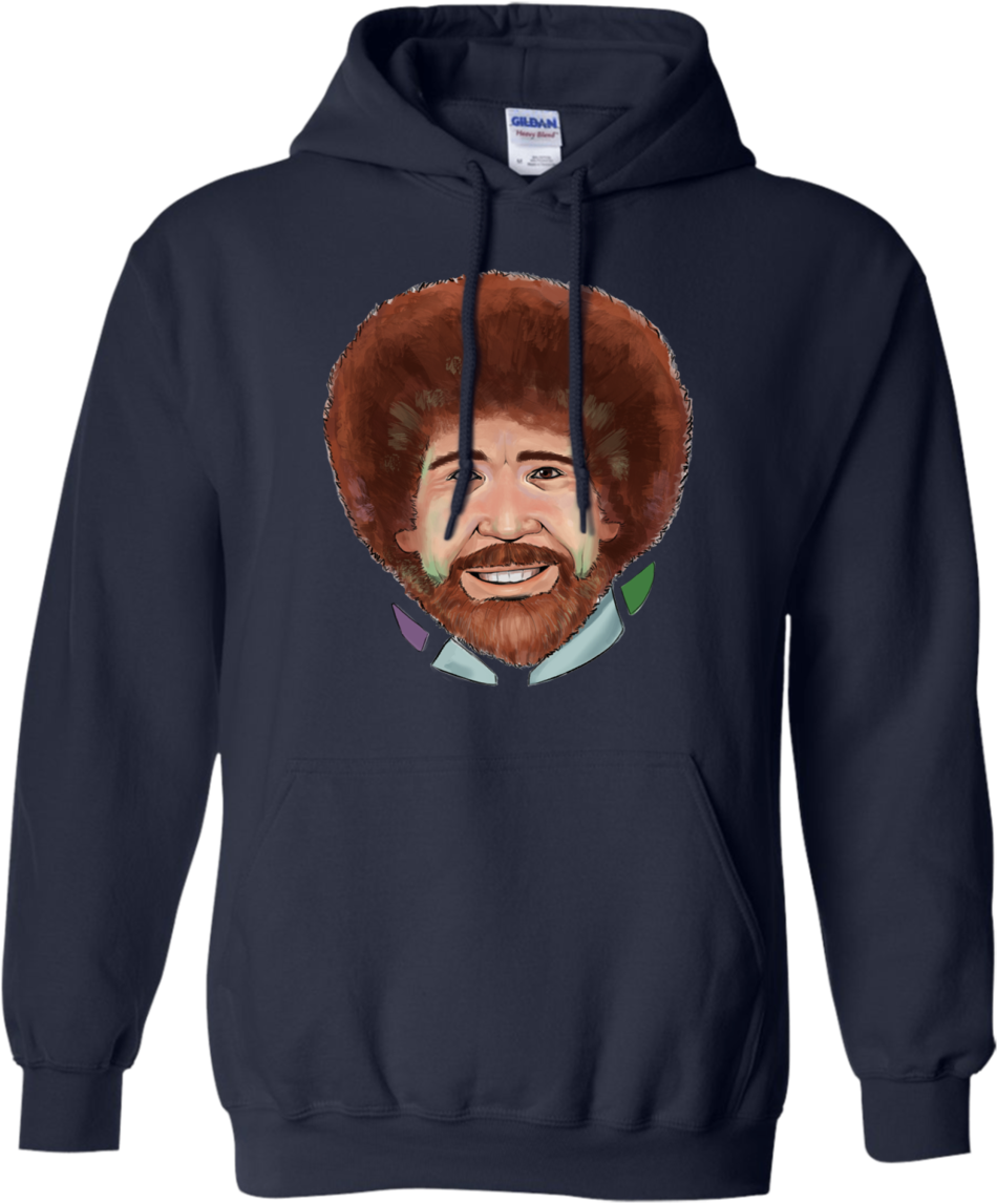 Download Bob Ross Hoodie - Shirt PNG Image with No Background - PNGkey.com