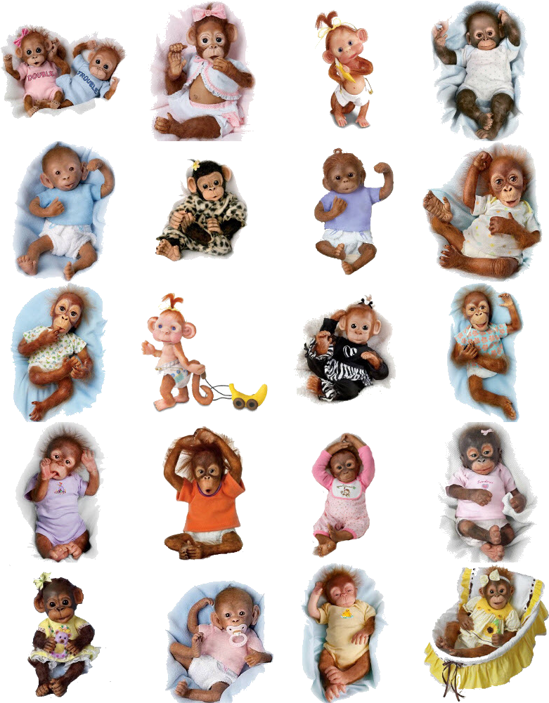 Monkey Baby Doll - Realistic Baby Monkey Doll: Baby Zachary By Ashton ...