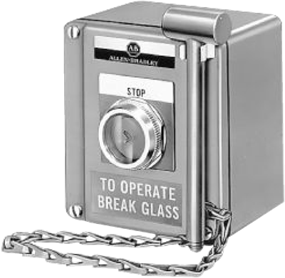 Download Enclosed Pushbutton Station Break Glass Stop 2no 2nc - Allen ...