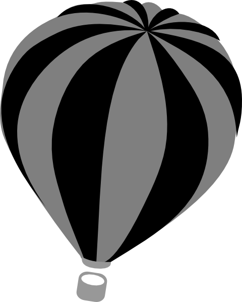 Download Balloon Clipart Gray - Gray Hot Air Balloon PNG Image with No ...
