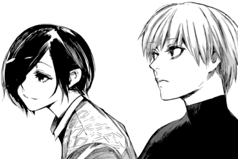 Touka Kirishima And Ken Kaneki Manga Transparent From - Tokyo Ghoul ...