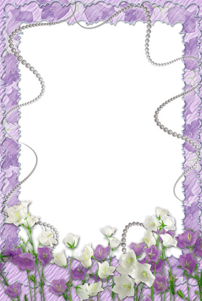 Download Transparent Purple Frame - Purple Flower Frame Png PNG Image ...