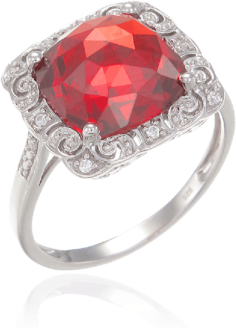 Classically Styled Passion Red Ring - Pre-engagement Ring - Free ...