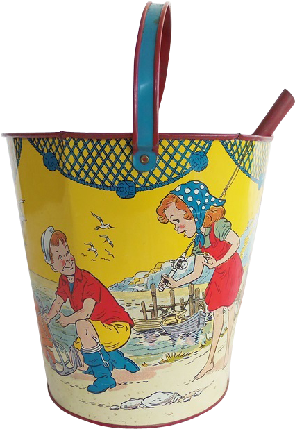 Download Vintage Ohio Art Beach Sand Pail - Cartoon PNG Image with No ...