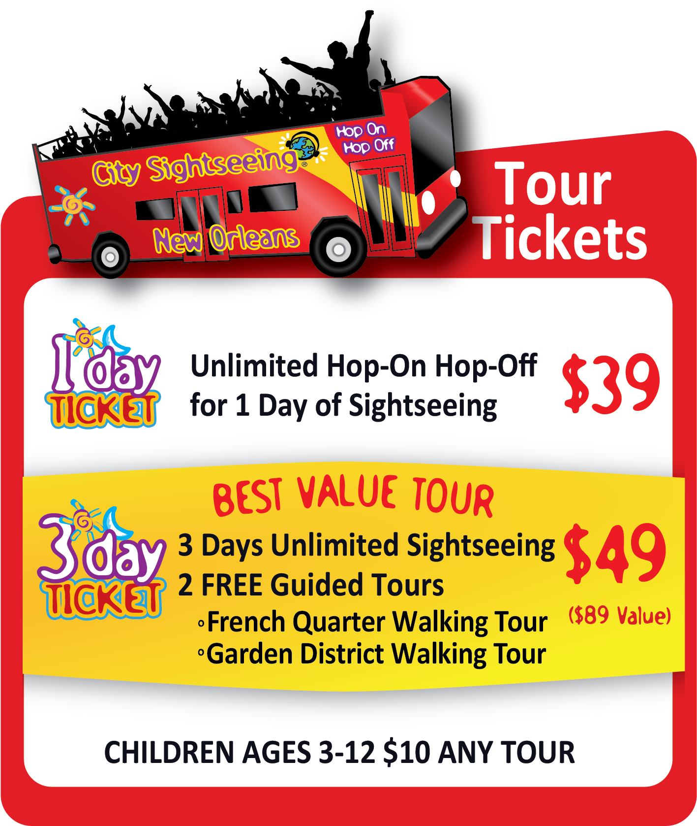 Download Ticket Types Bus Header V2 - New Orleans PNG Image with No ...