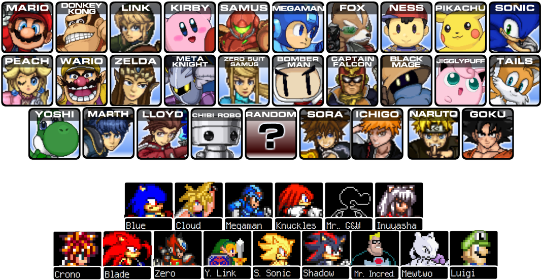 Super Smash Flash Characters - Free Transparent PNG Download - PNGkey