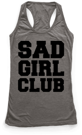 Download Sad Girl Club Racerback Tank Top - Rain Drop Top Top PNG Image ...