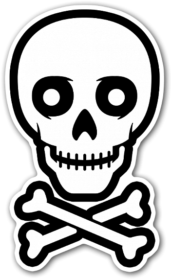 Download Crossbones Sticker PNG Image with No Background - PNGkey.com