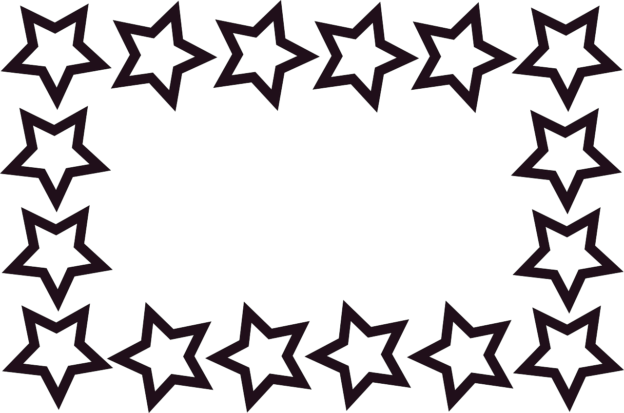Rectangle Stars Frame Border Transparent Image Also - Stars Clipart ...