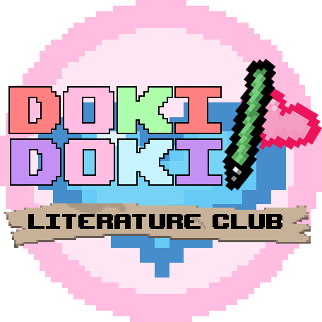 Doki Doki Literature Club - Ddlc Logo Pixel Art - Free Transparent PNG ...