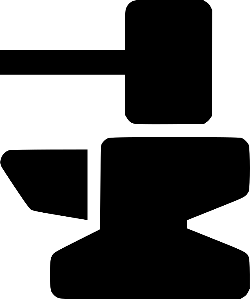 Hammer Anvil Svg Png Icon Free Download - Hammer And Anvil White Png ...
