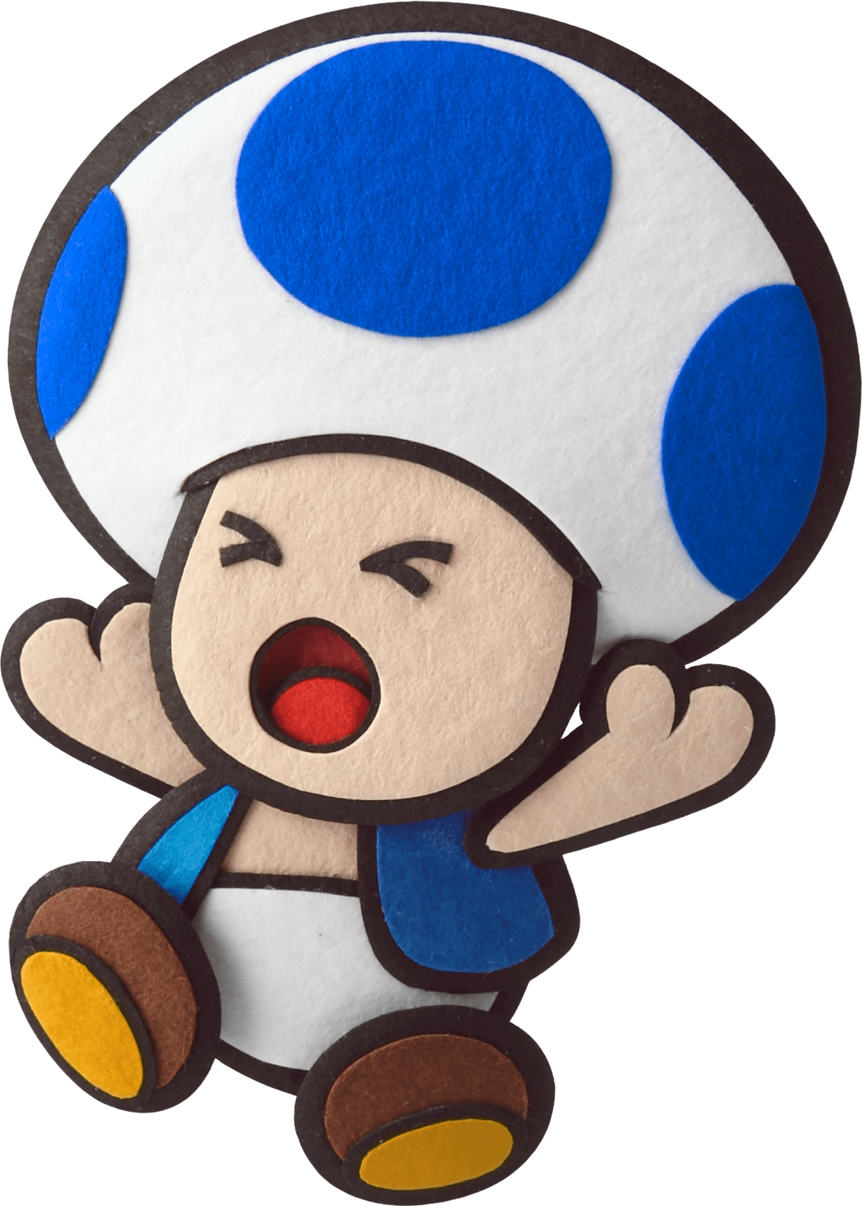 Download Toad Paper Mario Sticker Star - Paper Mario Blue Toad Png PNG ...