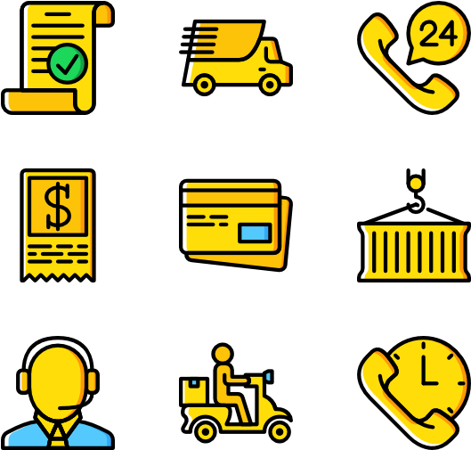 Download Delivery 50 Icons - Yellow Icons Png PNG Image with No ...