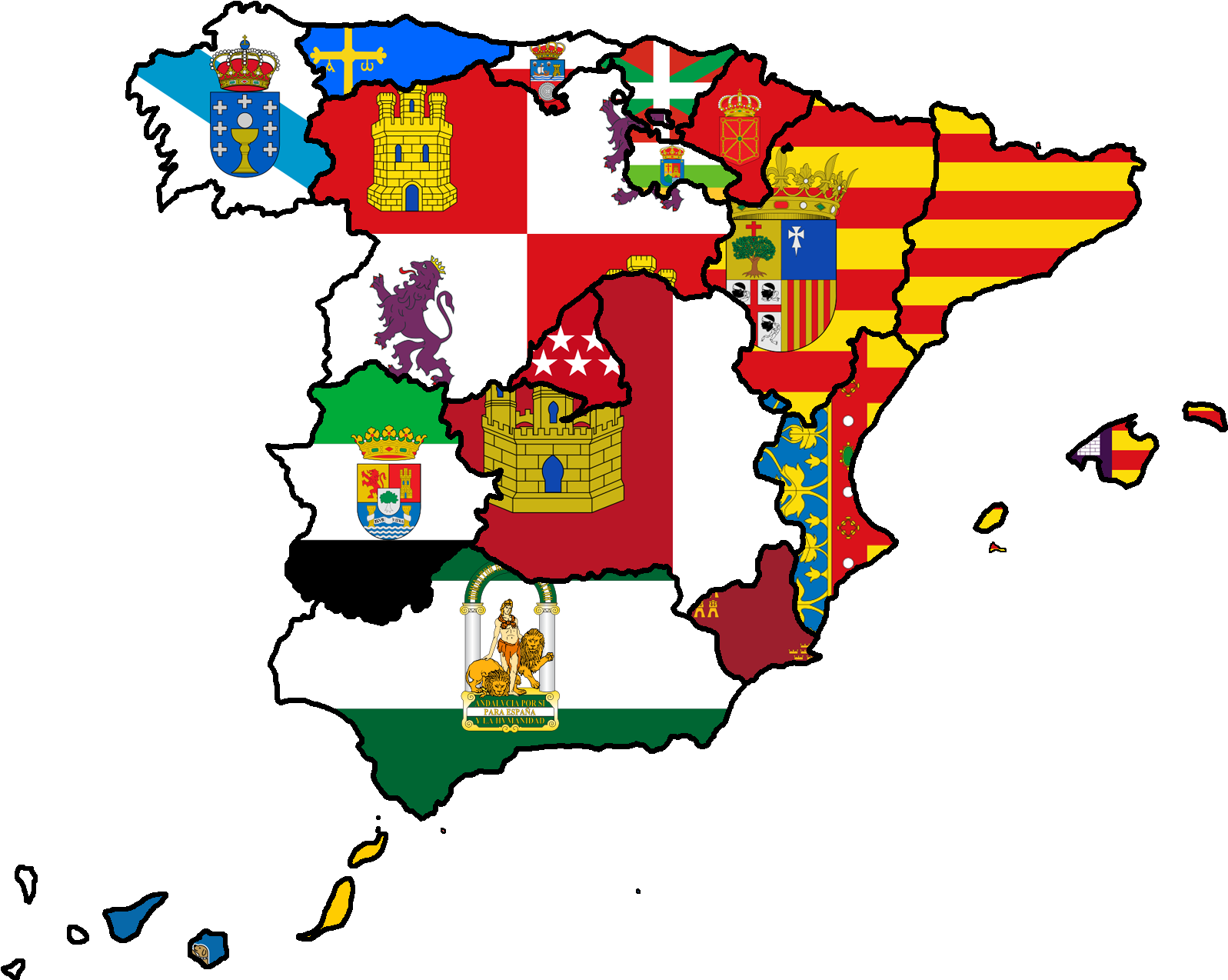 Download Ocspanish Flag - Flags Of Spain Regions PNG Image with No ...