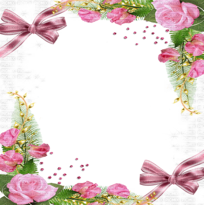 Cadre Pink Rose Frame Roses Pink - Roses Frame - Free Transparent PNG ...