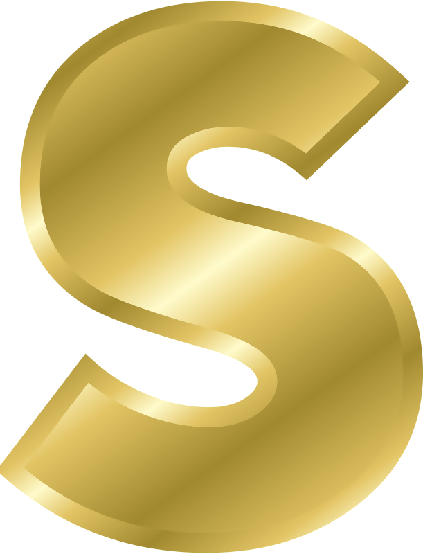 The Influence Of The Alphabet Gold - Letter S In Gold - Free ...
