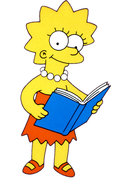 Download Simpsons - Lisa Simpson Reading A Book PNG Image with No ...
