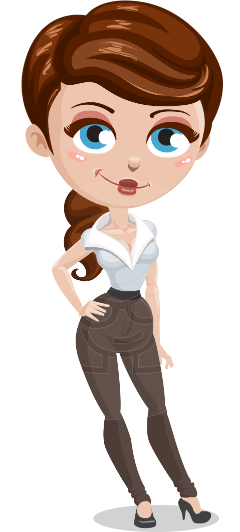 Pin Graphicmama On Female Vector Characters Woman Cartoons - Cute Lady ...