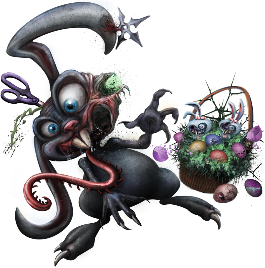 Evil Easter Bunny Drawing - Creepy Easter Bunny Drawing - Free ...