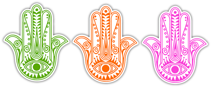 Hamsa Hands Combo Pack Of 3 Bumper Stickers - Hamsa Hand Pillow Case ...